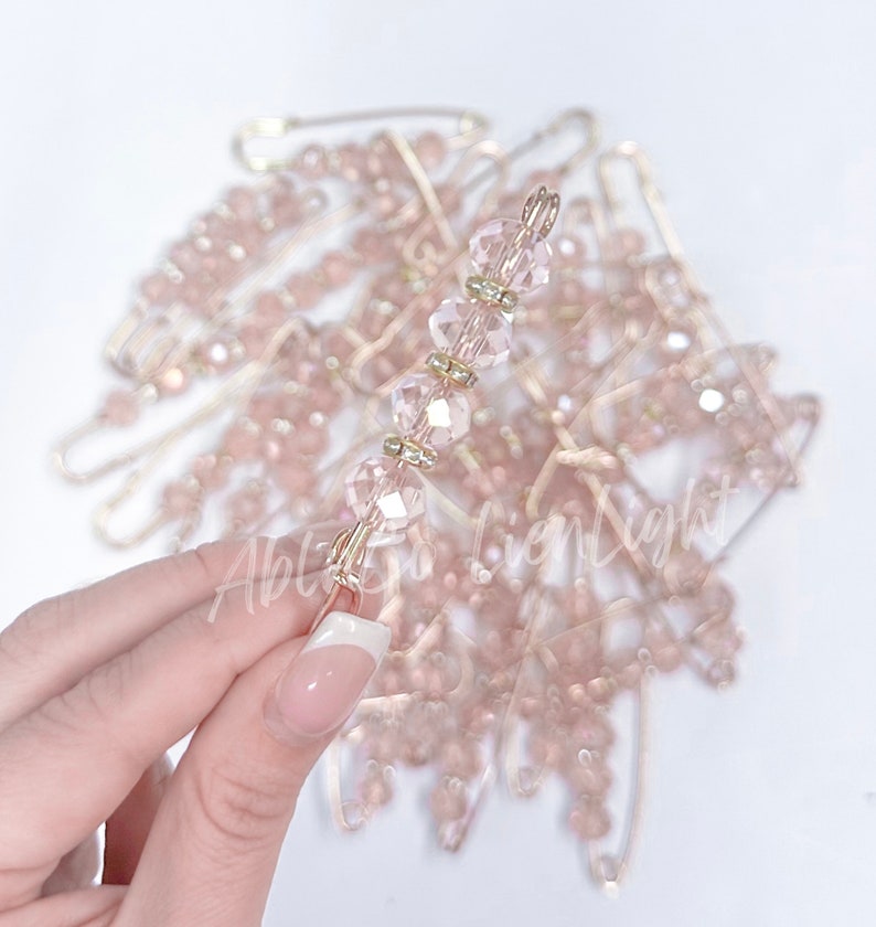 Beaded Safety Pin, Hat Accessories, Gemstone Pin - Etsy