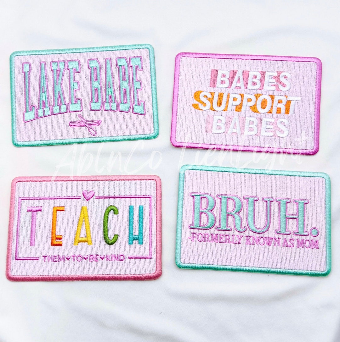 Trucker Hat Patches, Pink Preppy Patches, Embroidery Patch, Patches for ...