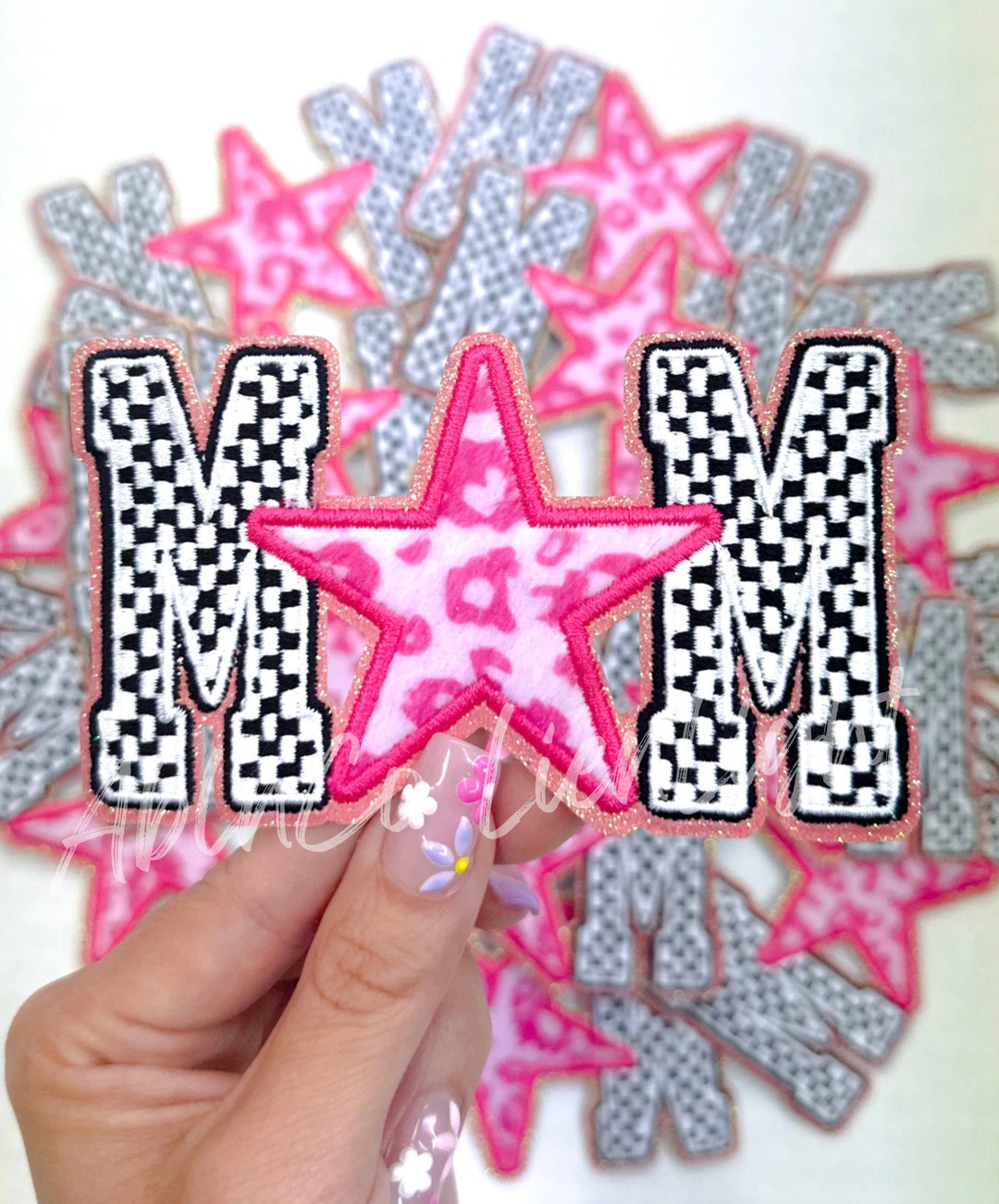 Mom Patch, Pink Star Cheetah Print Patch, Trucker Hat Patches ...