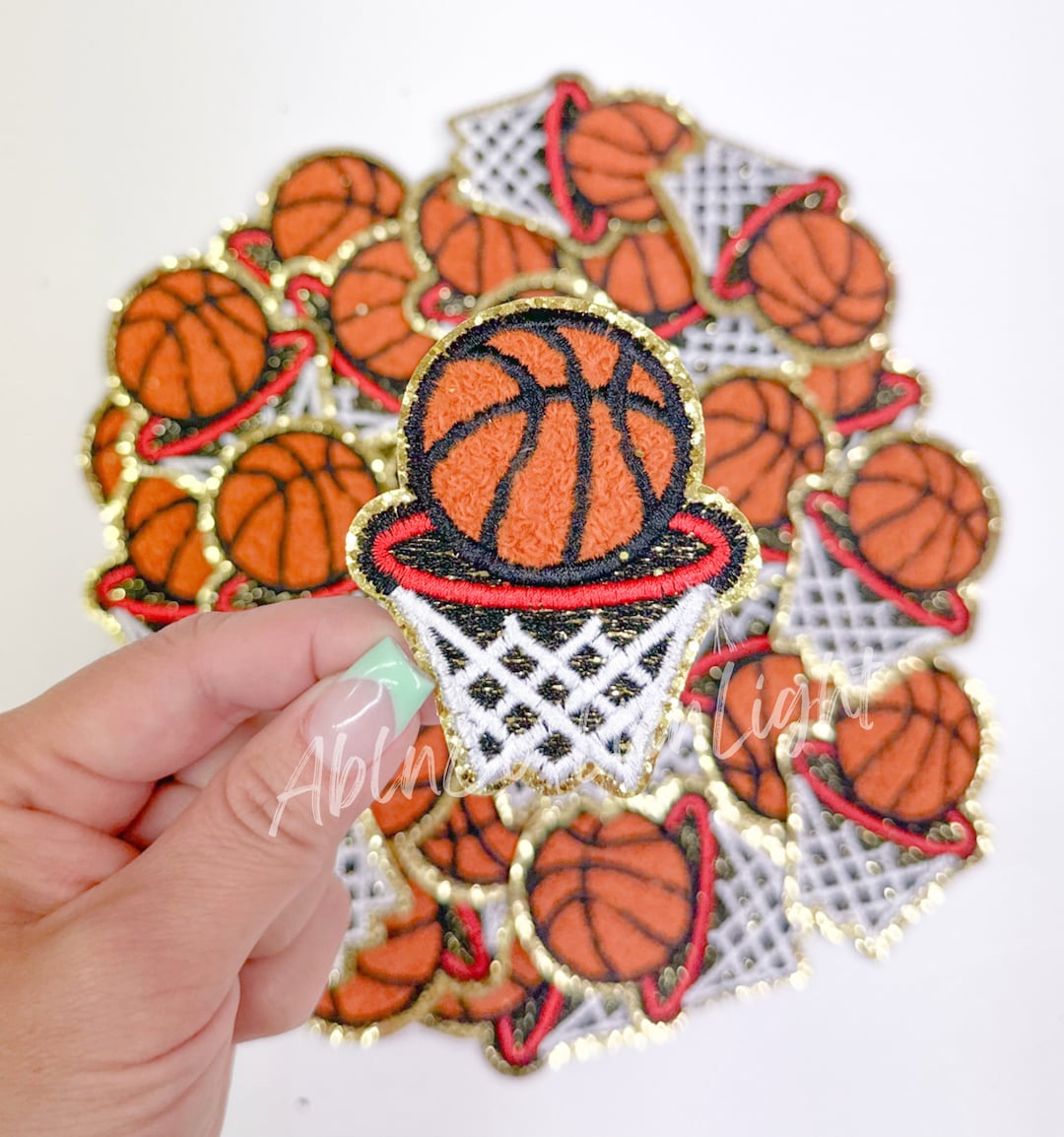Basketball Patch, Basketball Chenille Patch Iron On, Small Hat Patch, Trucker Hat Patch ...