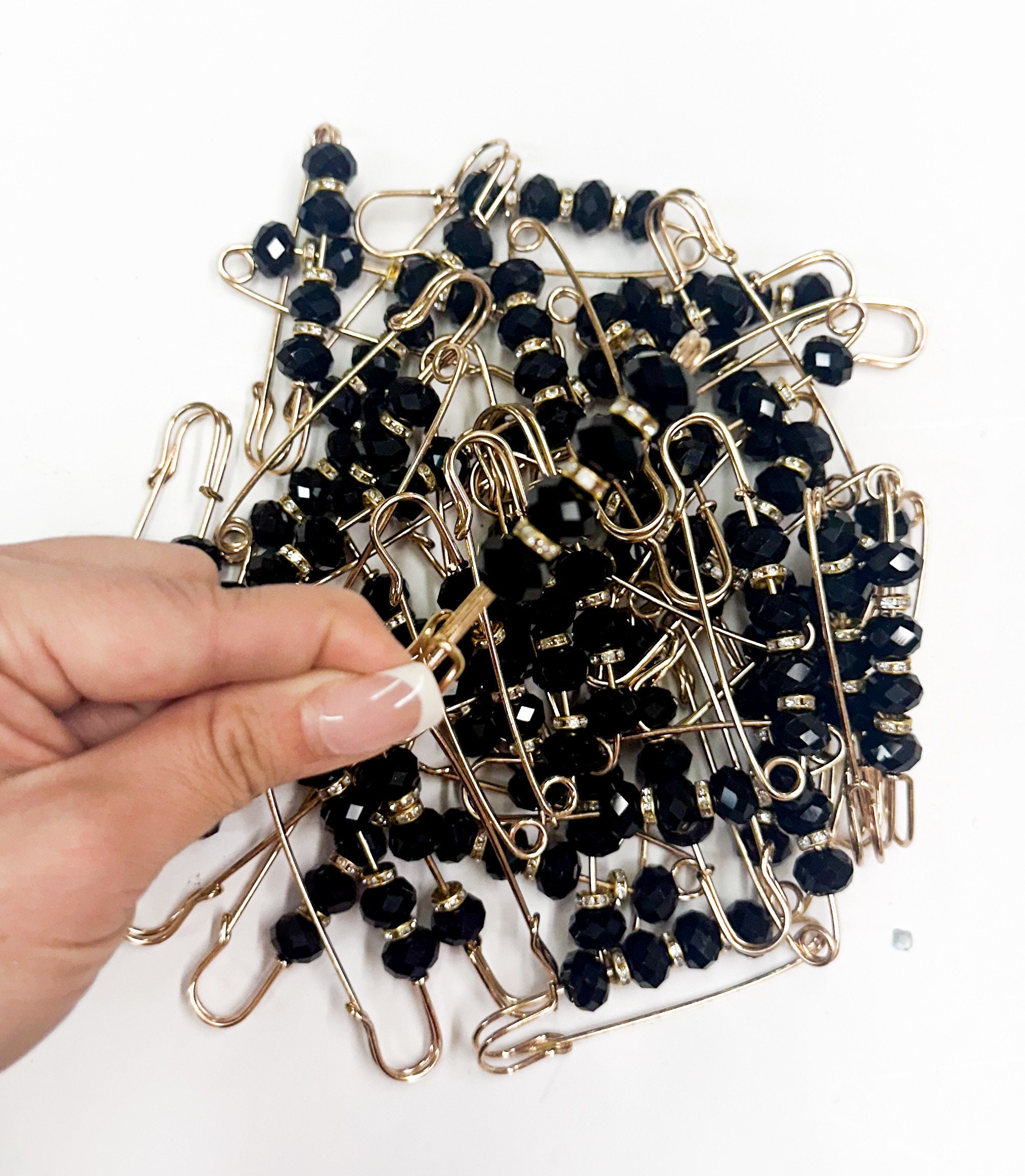 Black Beaded Hat Pin: Trendy Trucker Hat Accessory - Etsy