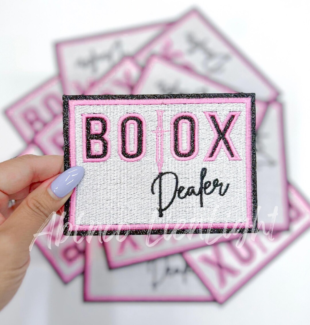 Botox Dealer Patch: Glitter Preppy Iron-on Patch (4x2.5”) - Etsy