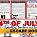 4th of July Escape Room Game | Bible Kids and Family Printable Party ...