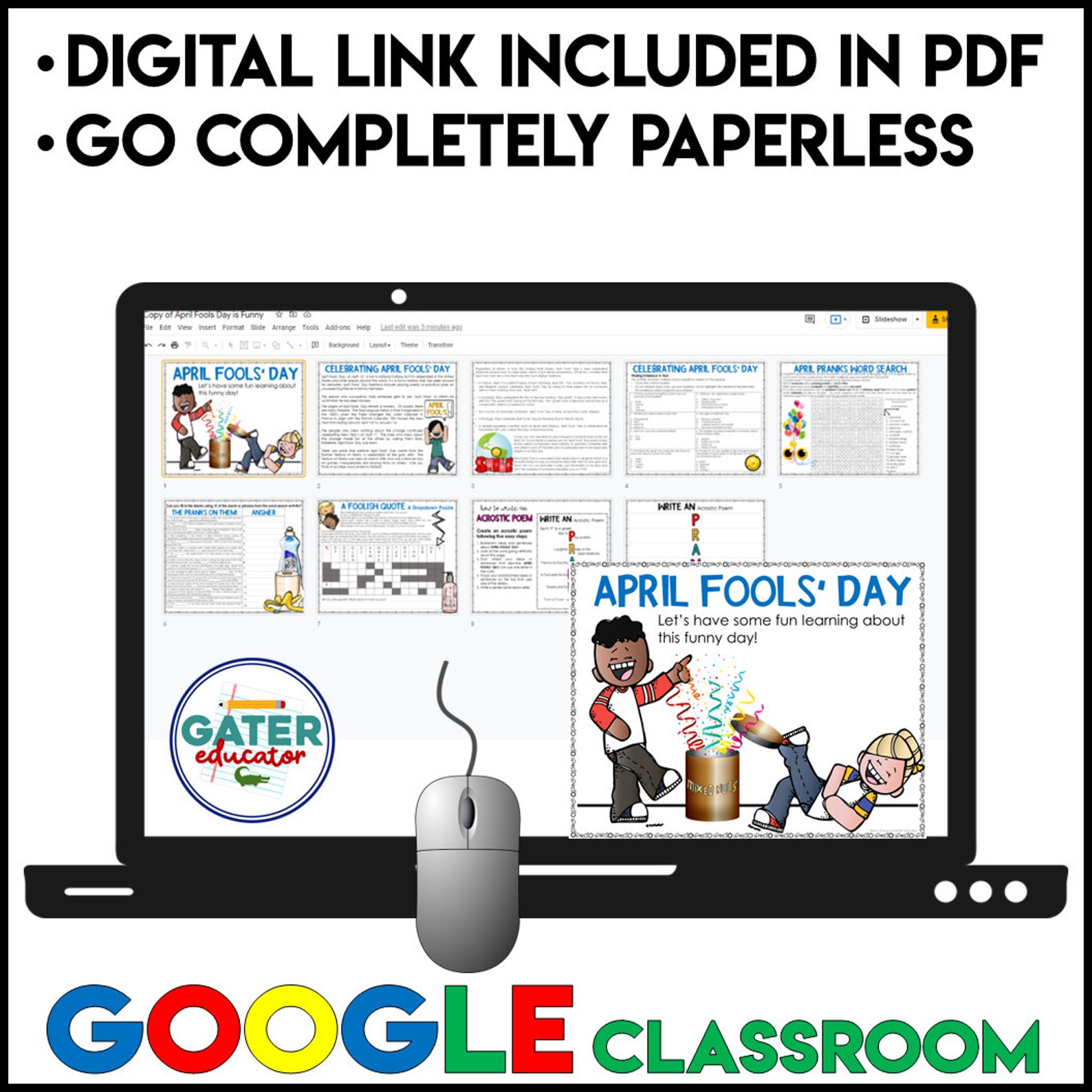 April Fools Day Printable Kids Activity Bundle, April Fools Day ...