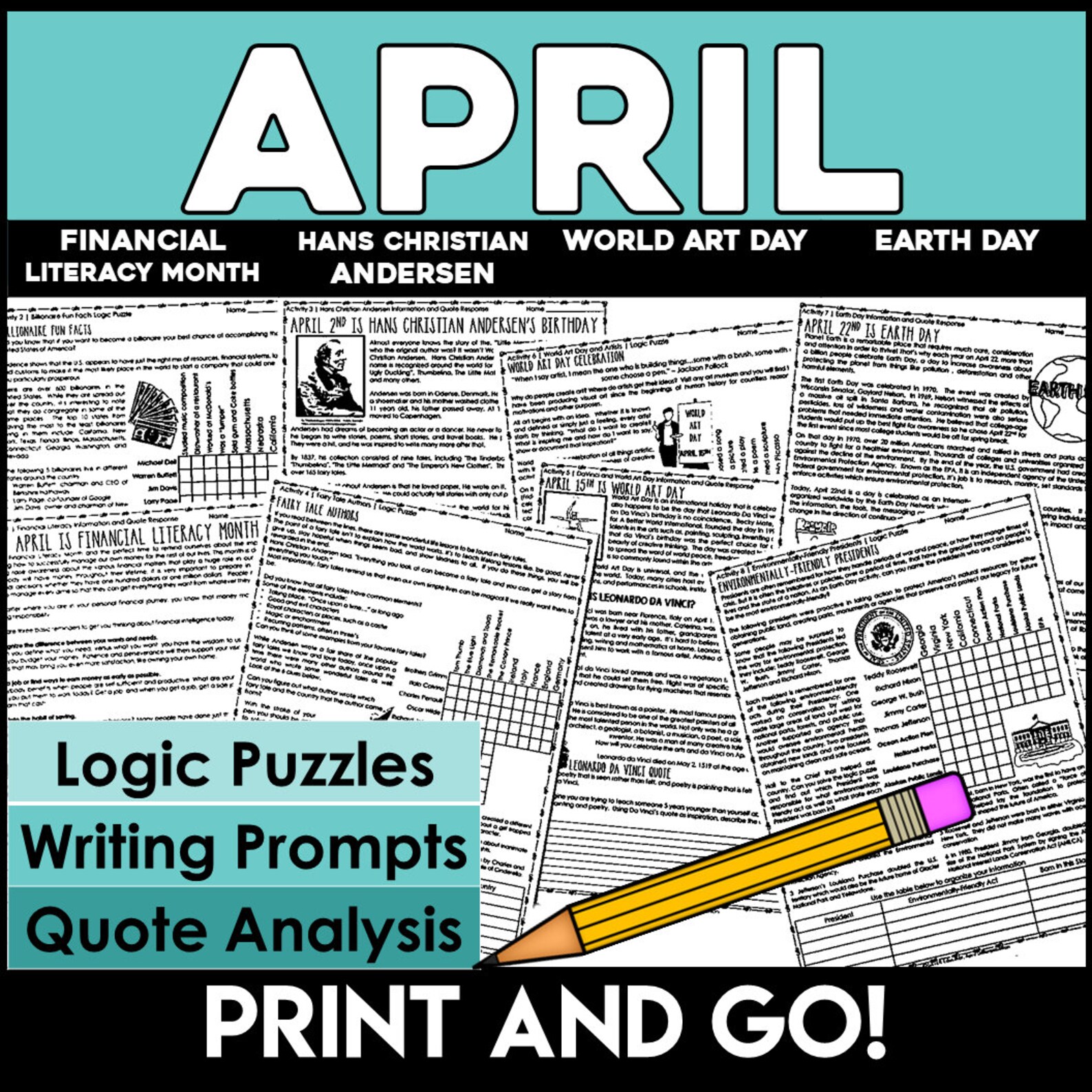 Spring Activities for Kids, Printable Activity Bundle, Logic Puzzles ...