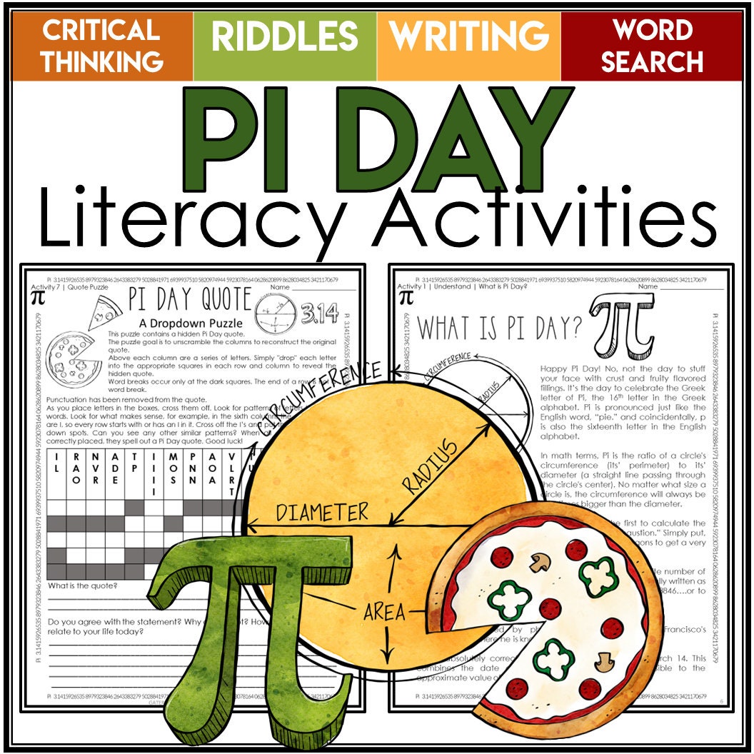 Pi Day Game Bundle, Pi Day Activities for Kids Printable, Pi Day Party ...
