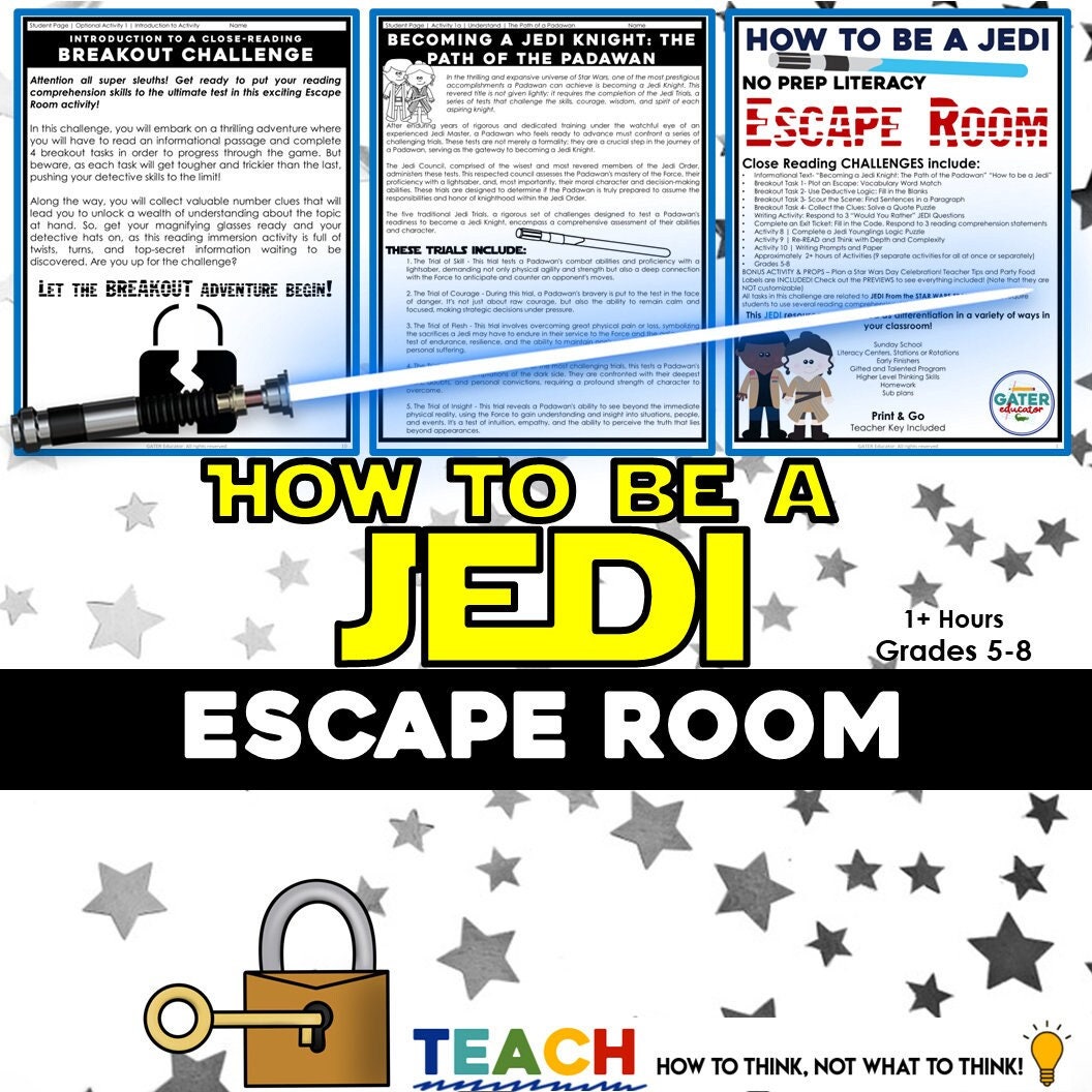 May the Fourth Be With You Printable Star Wars Party Escape Room Star ...