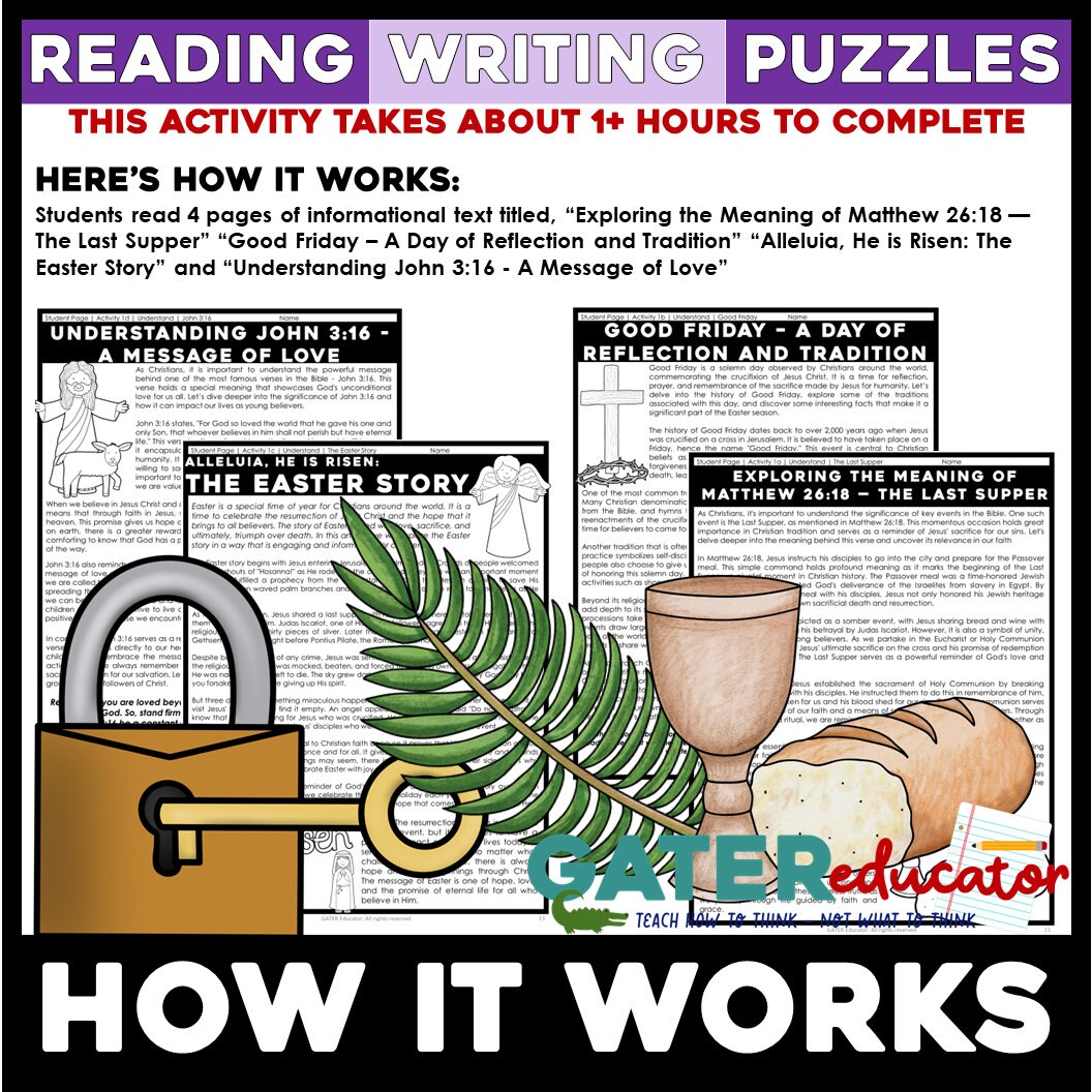 Easter Escape Room Game | Bible Kids and Family Printable Party Game ...