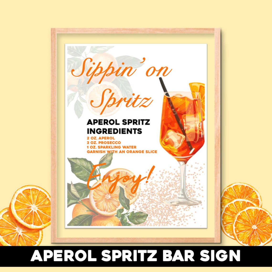 Aperol Spritz 60th Birthday Party Games Aperol Spritz Bar Sign and ...