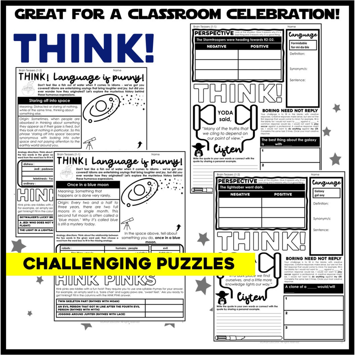 May the Fourth Be With You Star Wars Activities for Kids Star Wars Day ...