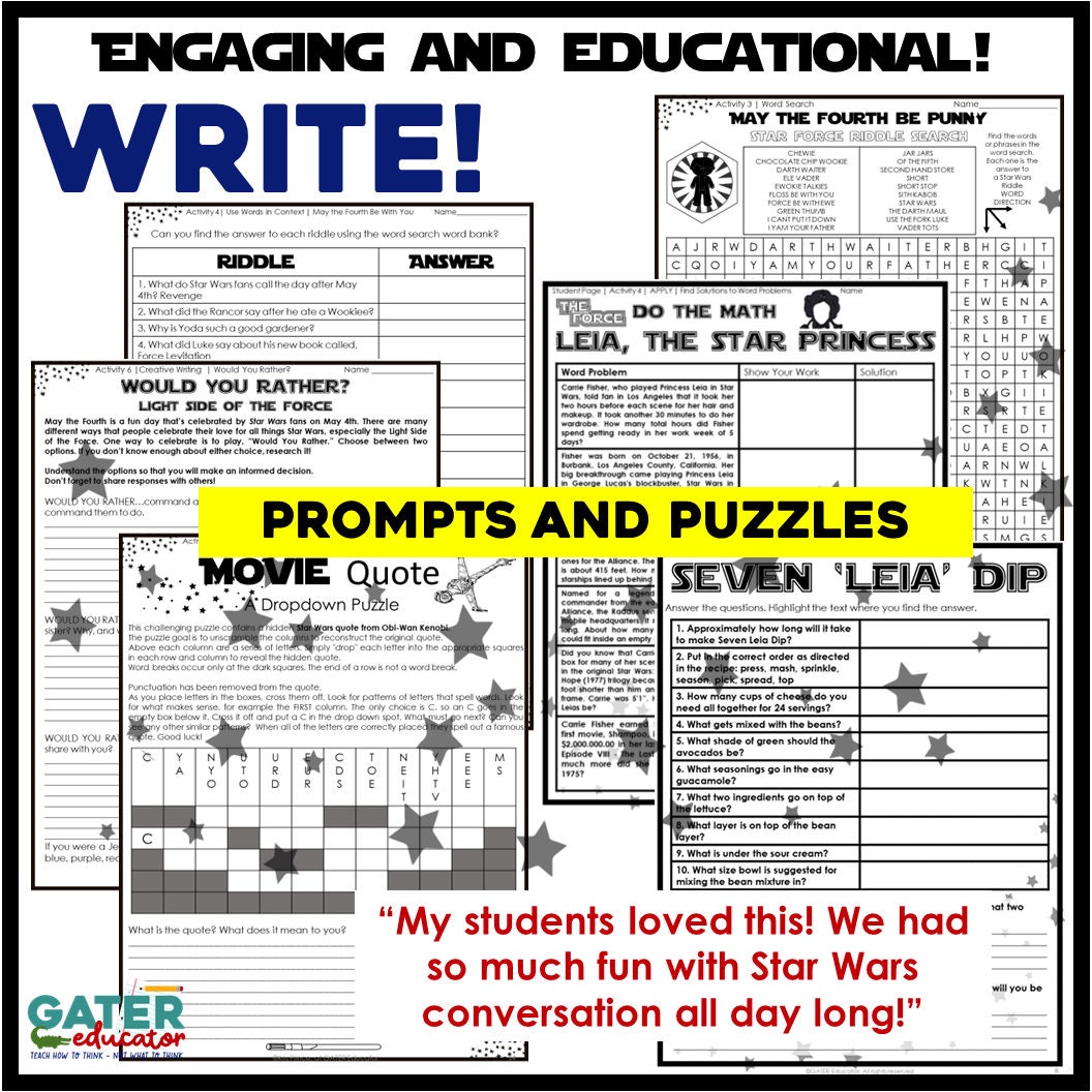 May the Fourth Be With You Star Wars Activities for Kids Star Wars Day ...