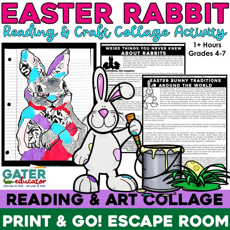 Easter Escape Room Game | Spring Kids and Family Printable Party Game ...