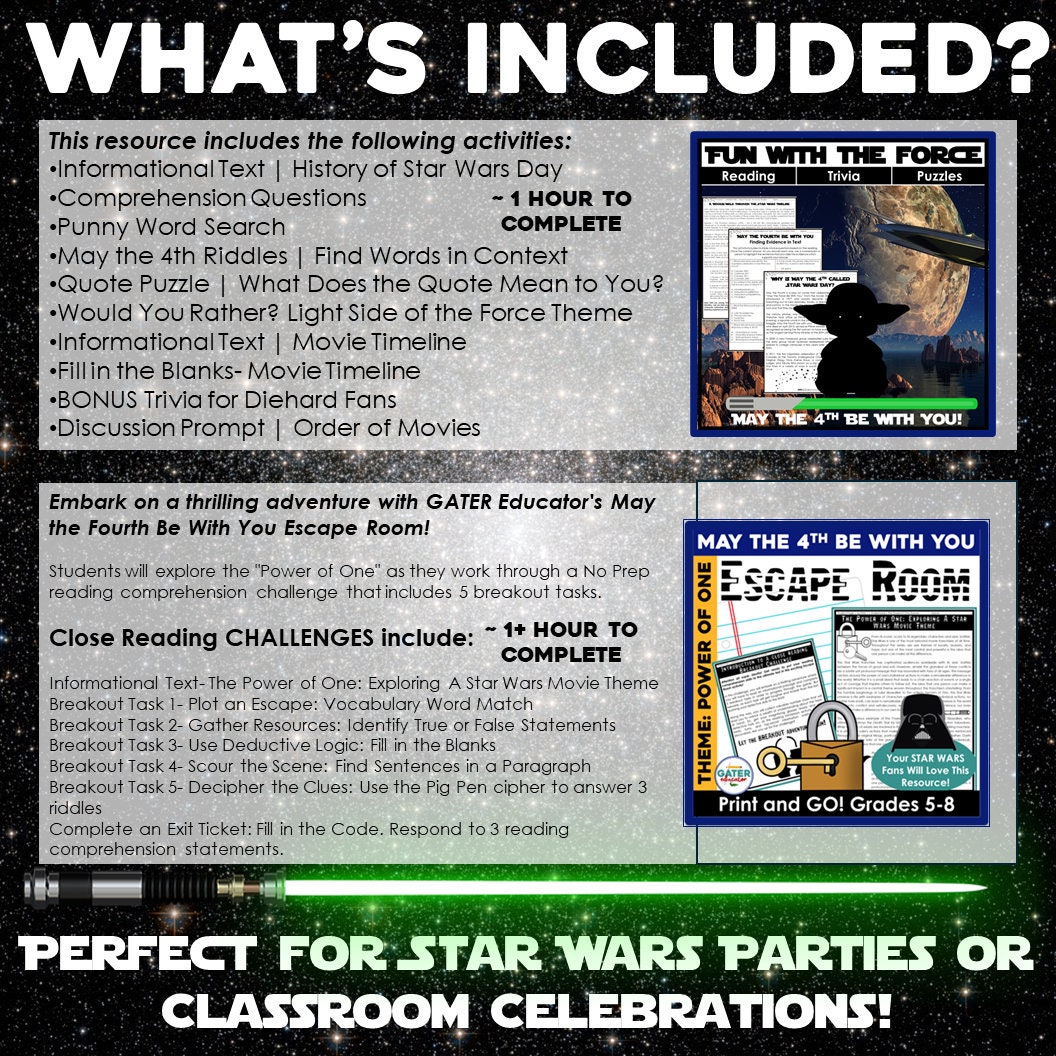 May the Fourth Be With You Star Wars Activities for Kids Star Wars Day ...