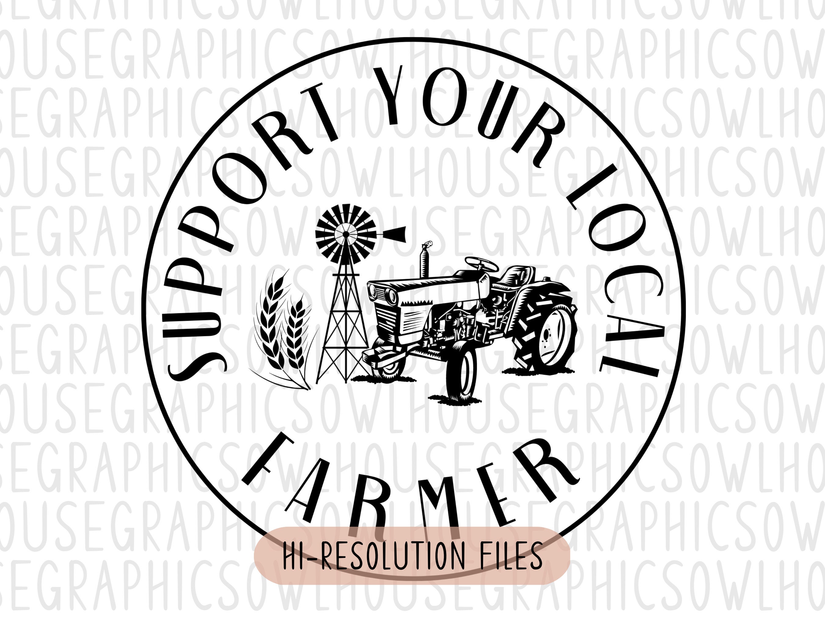 Support Local Farmers Svg Local Farmers Svg Country Farm - Etsy