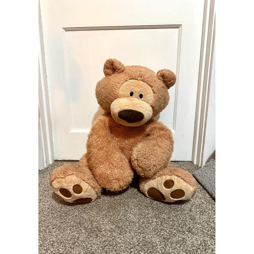 Gund Jumbo 30" Goober Teddy Bear Tan Chocolate Brown Plush Stuffed ...