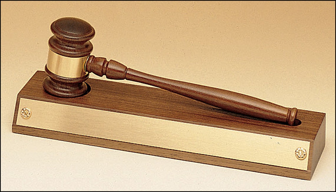 Removable Gavel on an American Walnut Base. Appreciation Award ...