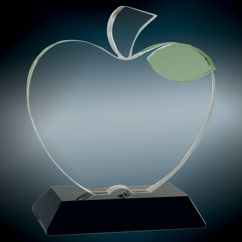 Crystal Apple Glass Award, Employee Award, Church Award, Retirement ...