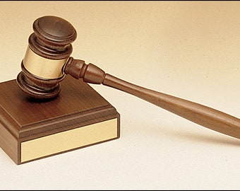 Removable Gavel on an American Walnut Base. Appreciation Award ...
