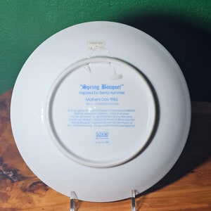 1983 Schmid Hummel Collector's Mother's Day Plate Inspired by Sr. Berta ...