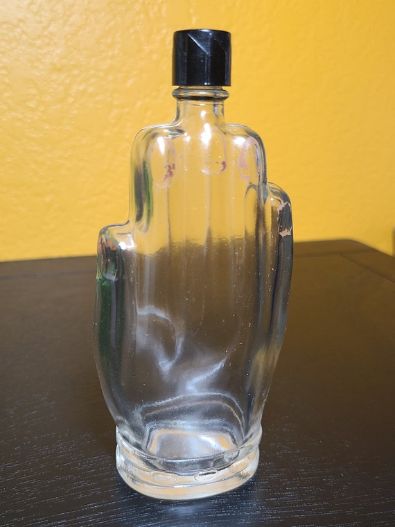 Vintage Glass Gypsy Hand Perfume Bottle - Gem