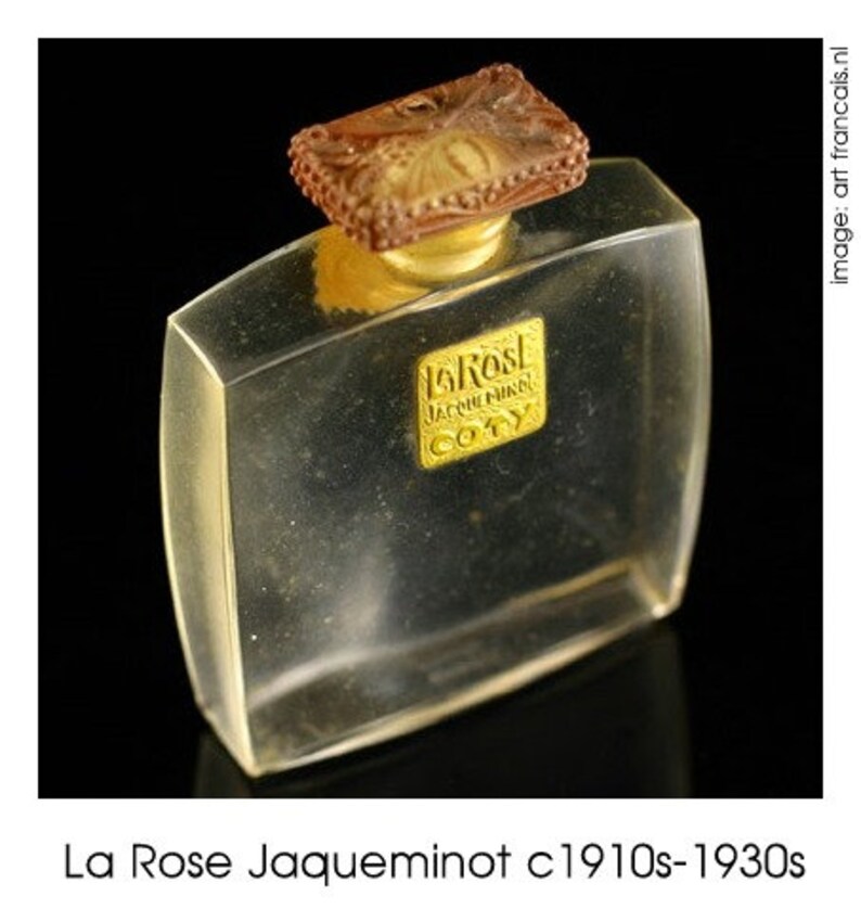 RARE Antique La Rose Jacqueminot by Coty, Paris, France Lalique Perfume ...