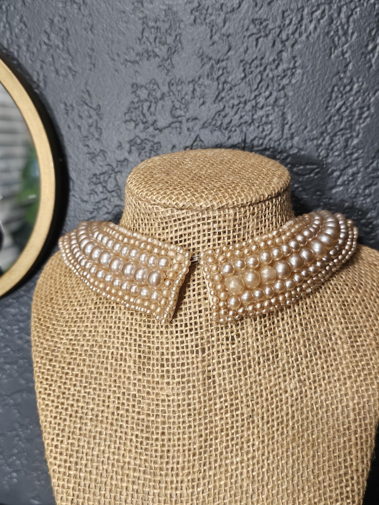 Vintage Baar & Beards, Inc. Beaded Faux Pearl Collar - Etsy