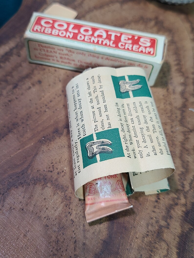 Vintage Colgate's Ribbon Dental Cream 1927 - Etsy