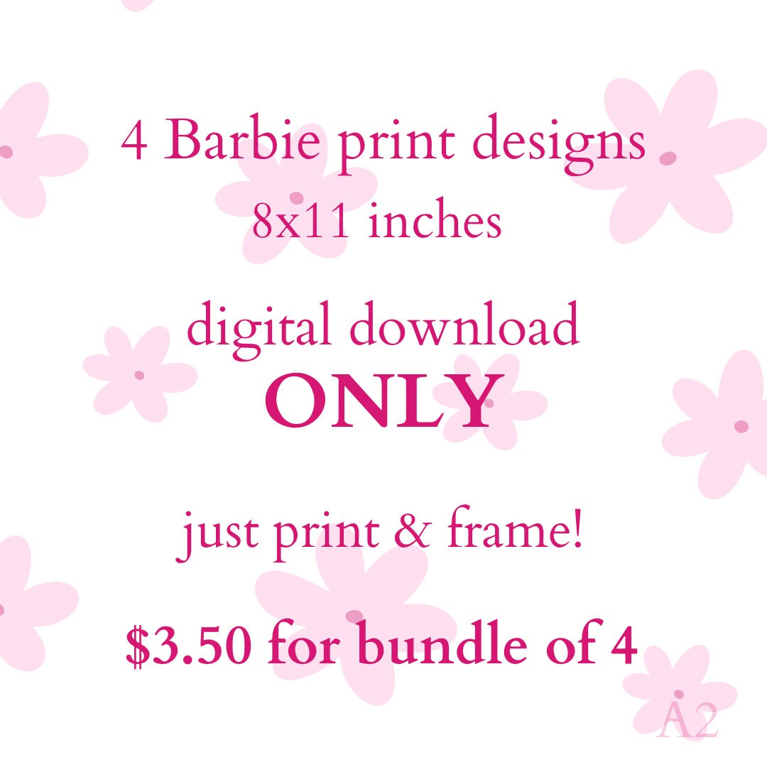 Barbie Print Design Digital Download - Etsy