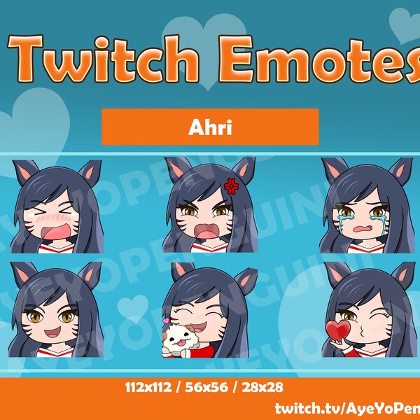 Ahri Lol Pack Emotes - Etsy