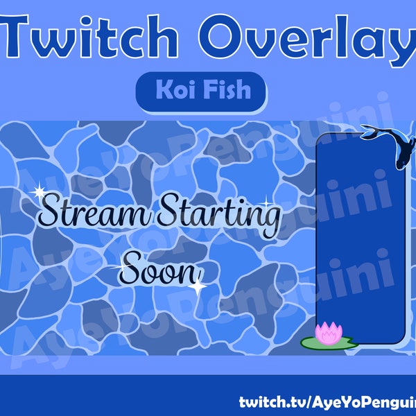 Twitch Animated Overlays Koi - Etsy