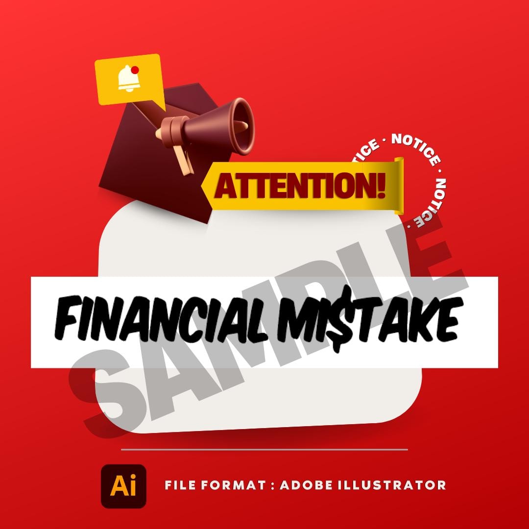 Financial Mistake adobe Illustrator File Digital Copy - Etsy