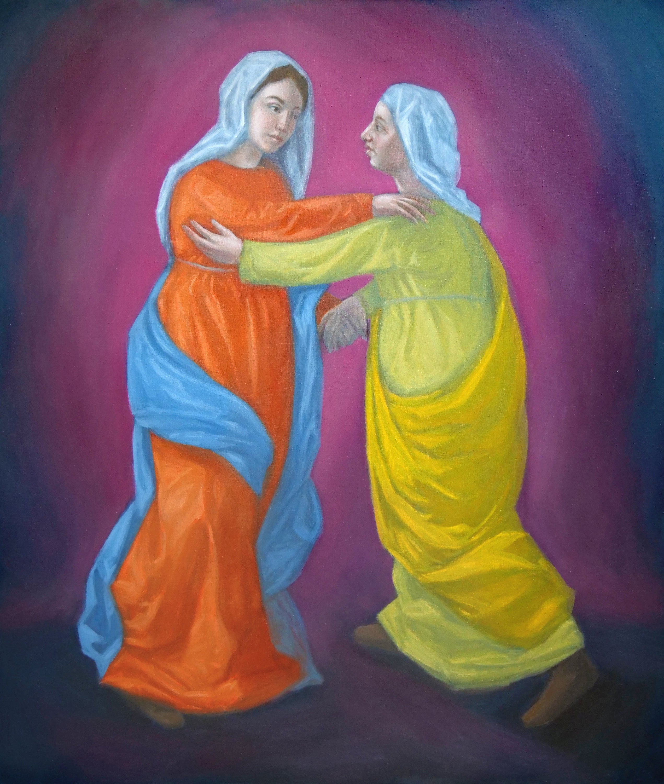 Visitation of Mary to Elizabeth Art | Matted Giclee Print | Catholic ...