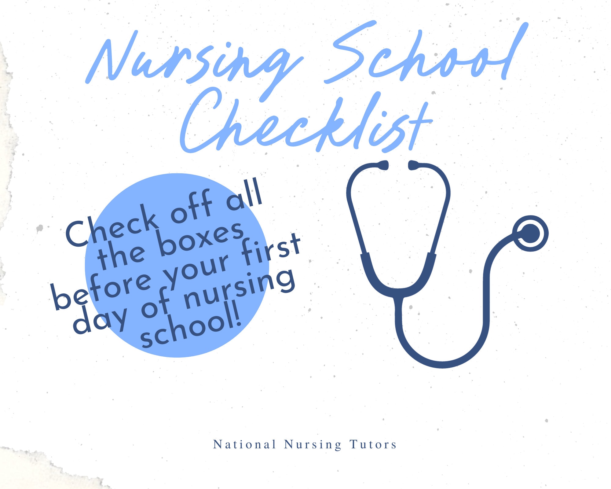 Nursing School Checklist - Etsy