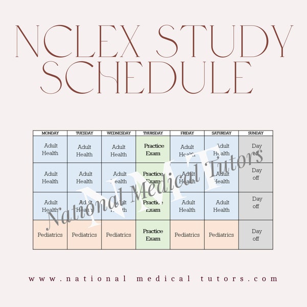 Nclex Study Calendar - Etsy
