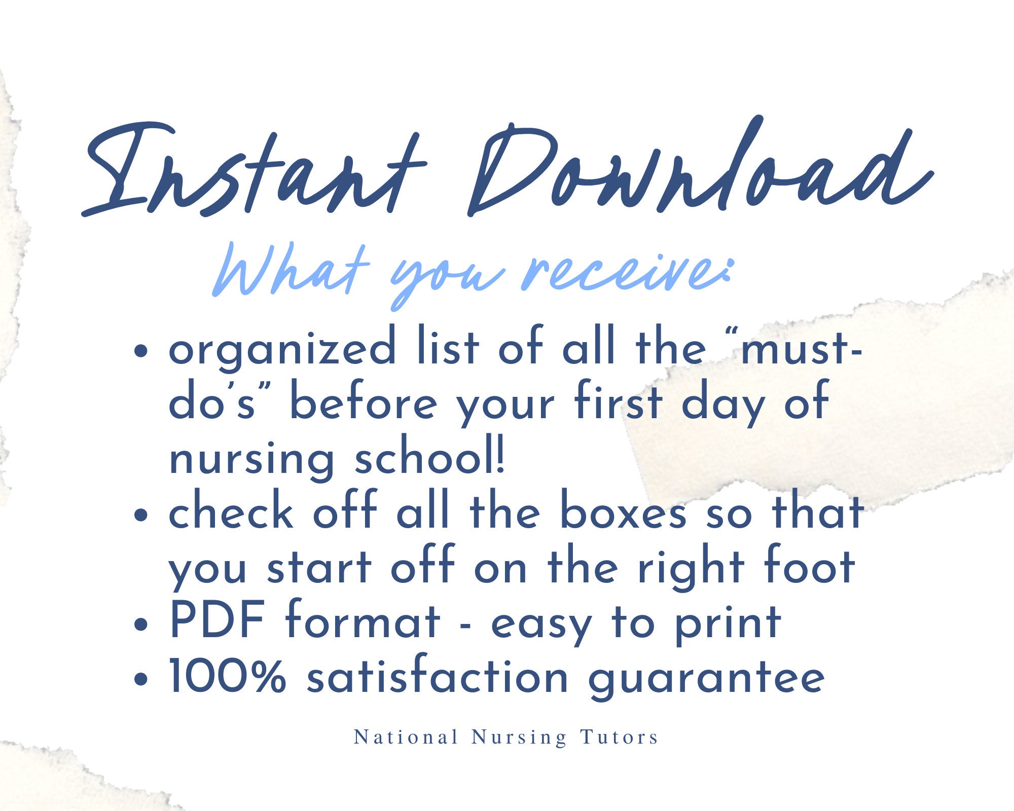 Nursing School Checklist - Etsy