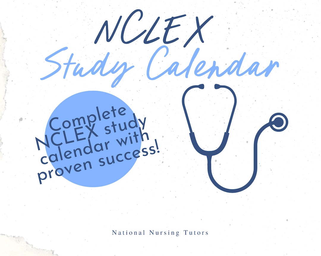 Next Generation NCLEX Study Calendar - Etsy