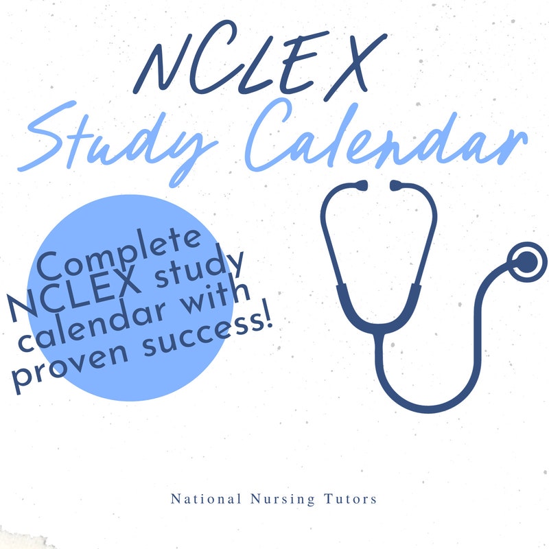 Nclex Study Schedule - Etsy