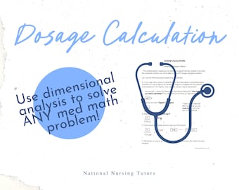 Nursing Dosage Calculations Cheat Sheet, Dosage Calculation Nursing ...