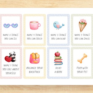 Coping Skills Cards Original Collection, Cute Pastel Watercolor ...