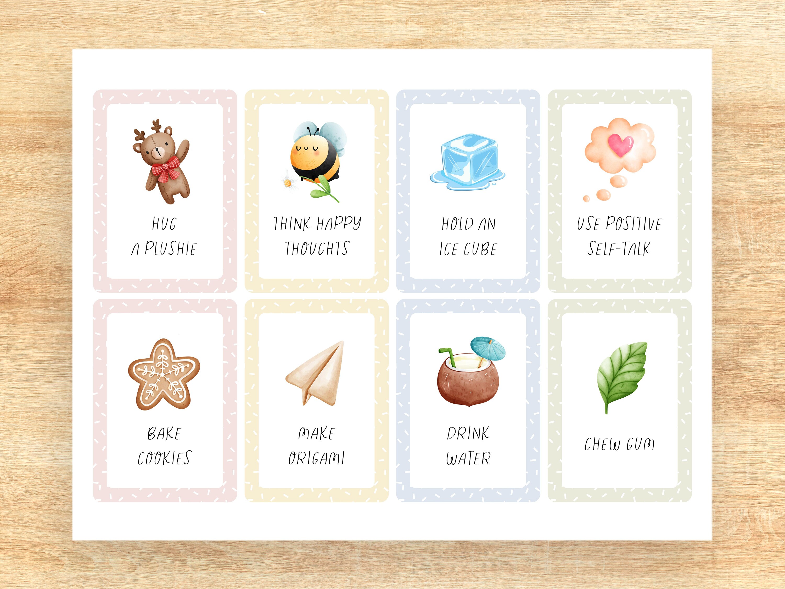 Coping Skills Cards Original Collection Cute Pastel - Etsy