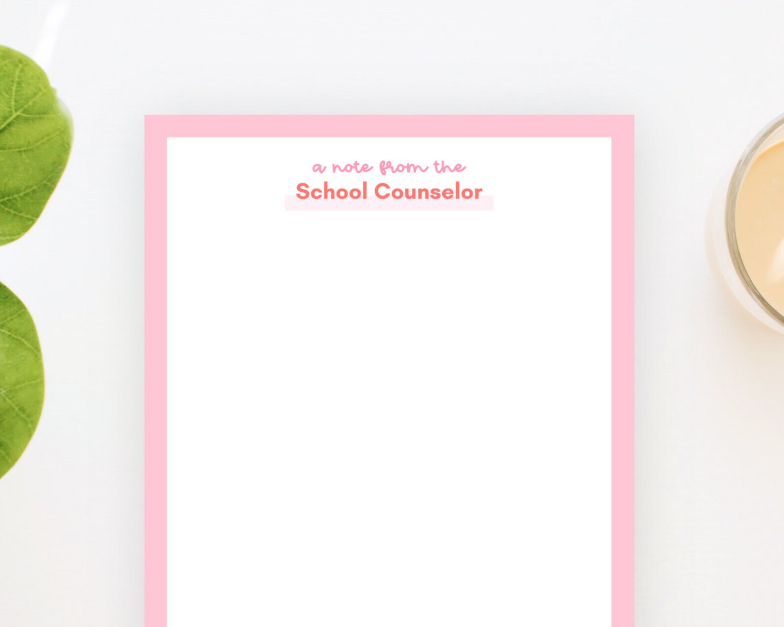 A Note From the School Counselor Notepad, Personalized - Etsy