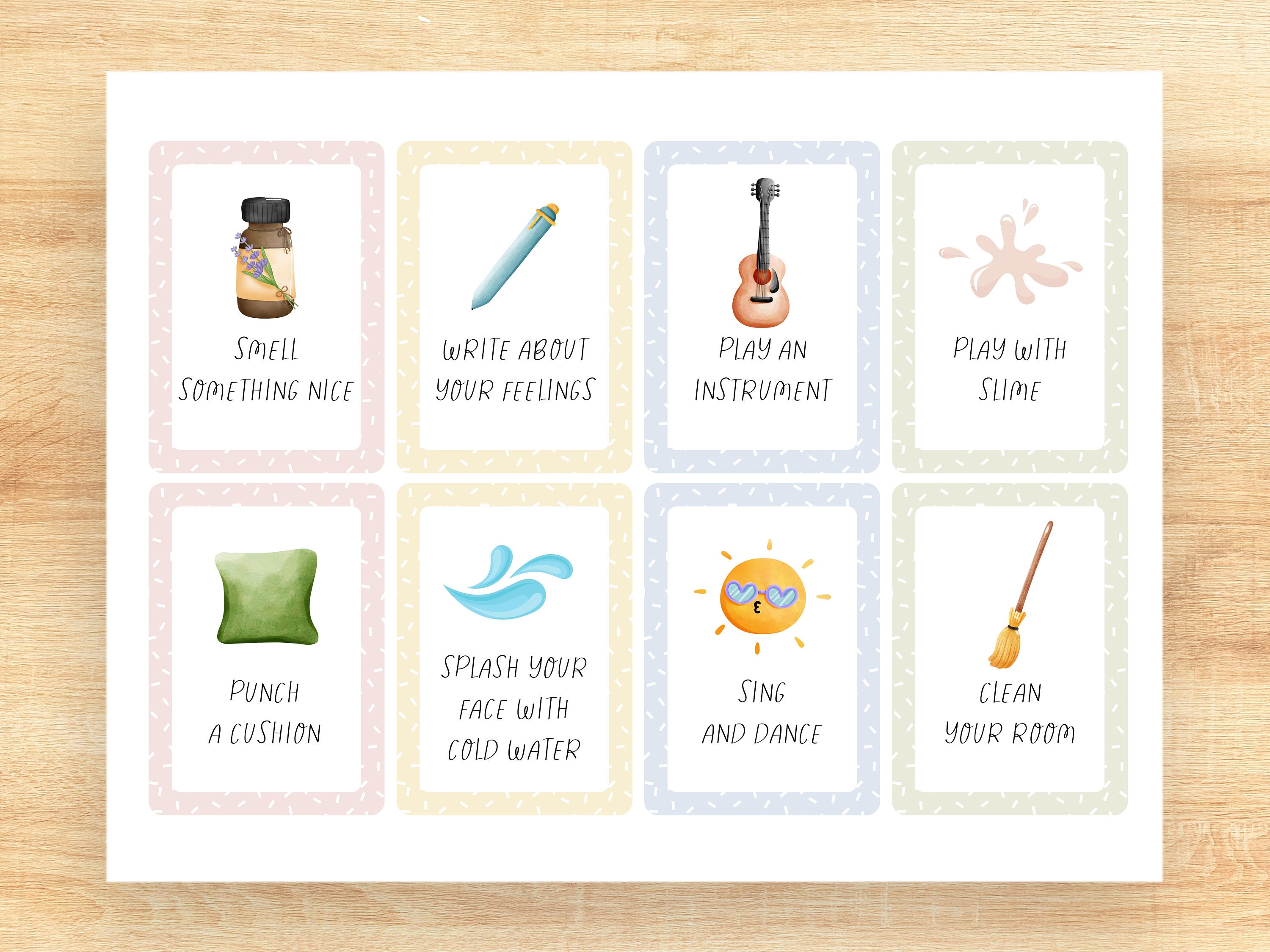 Coping Skills Cards Original Collection Cute Pastel - Etsy