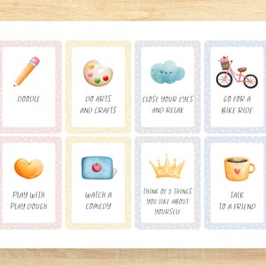 Coping Skills Cards Original Collection, Cute Pastel Watercolor ...