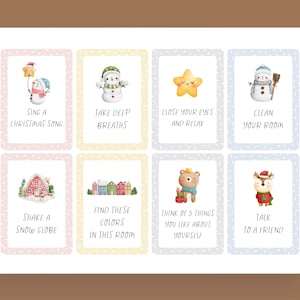 Cute Christmas Coping Skills Cards for Kids, Calm Down Cards for Teens ...