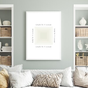 Box Breathing Wall Art Pastel Green Gradation, Simple Aesthetic ...