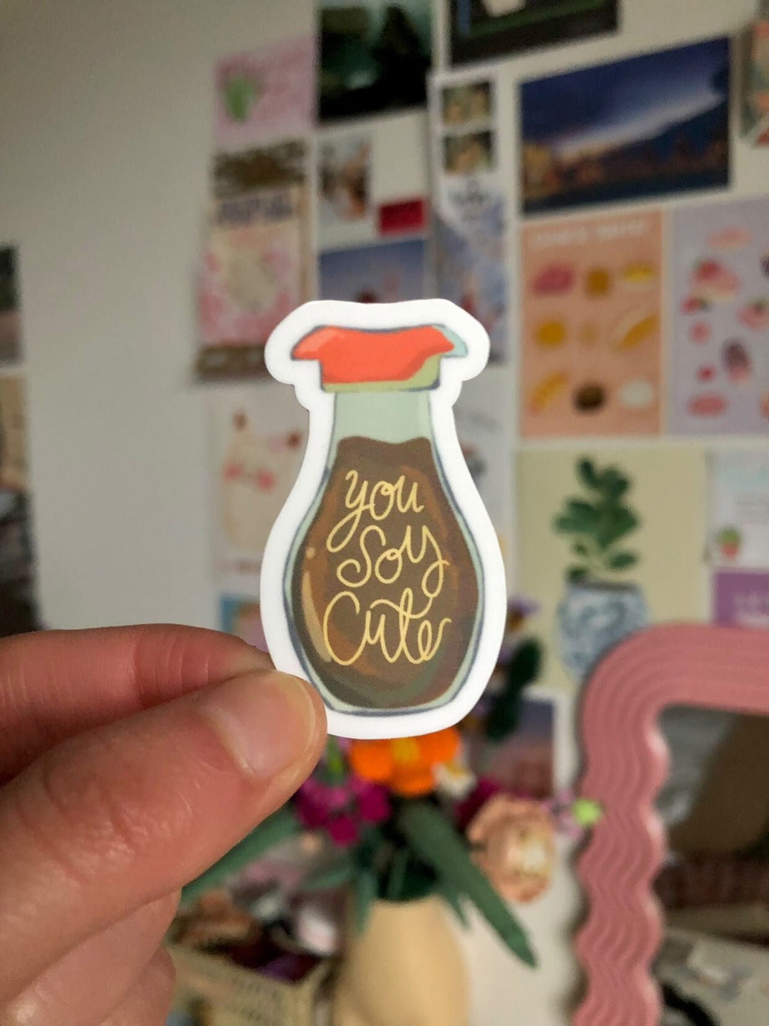 You Soy Cute (soy Sauce) Matte Sticker | Laptop Aesthetic, Laptop ...