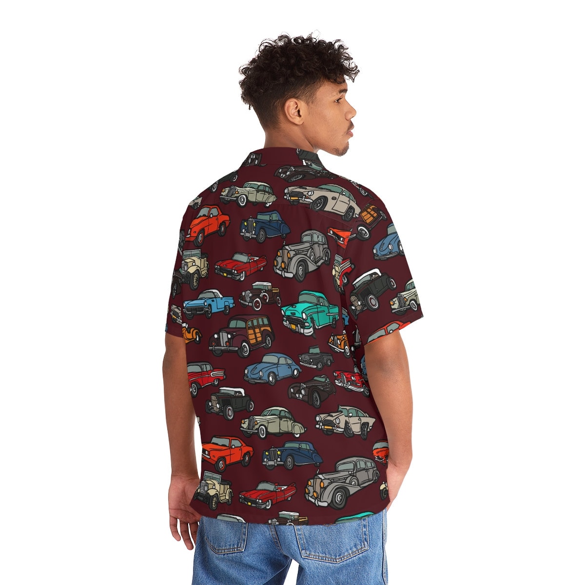 Men's Car Hawaiian Shirt Men's Car Pattern Shirt Men's Car Button Down ...