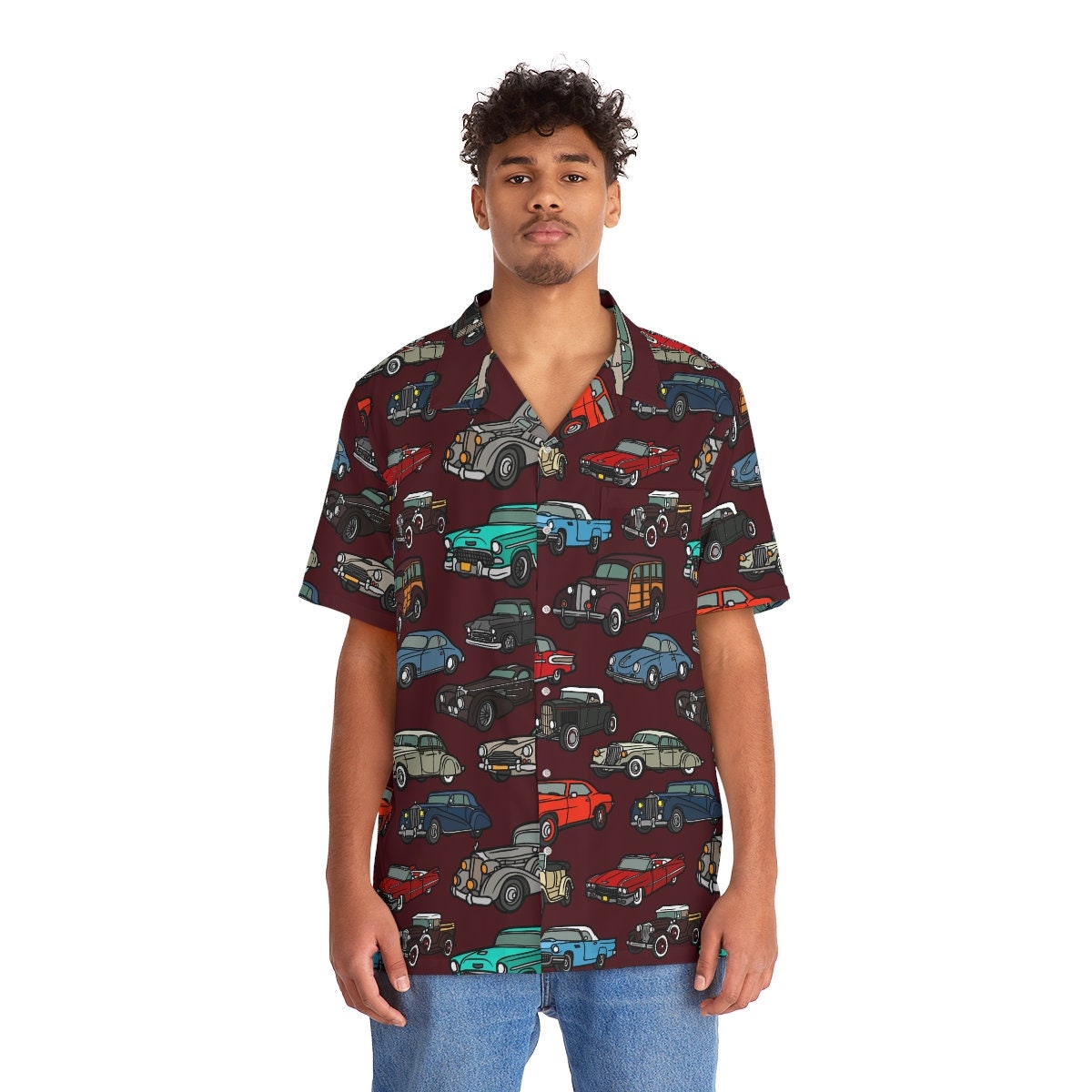 Men's Car Hawaiian Shirt Men's Car Pattern Shirt Men's Car Button Down ...