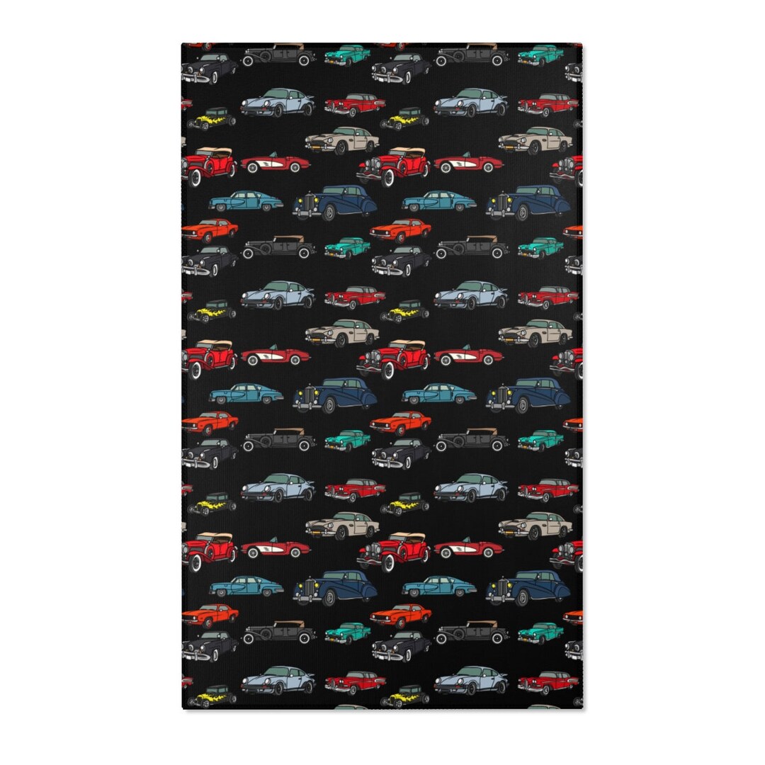 Car Area Rug Classic Car Home Decor Car Themed Home Decor Hotrod Decor ...