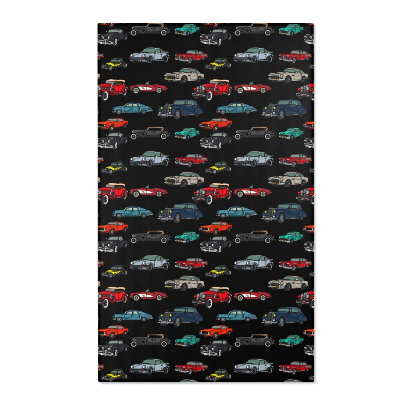 Car Area Rug Classic Car Home Decor Car Themed Home Decor Hotrod Decor ...